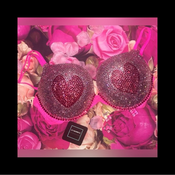 Intimates & Sleepwear | Sparkly Luxe Crystal Rhinestone Red Light Rose ...